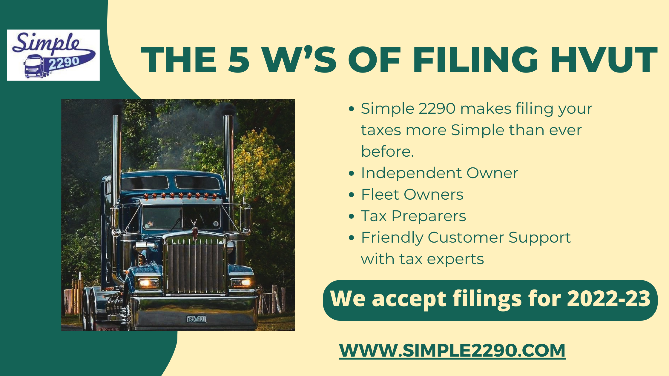 The 5 W’s of filing HVUT The 5 W’s of filing HVUT